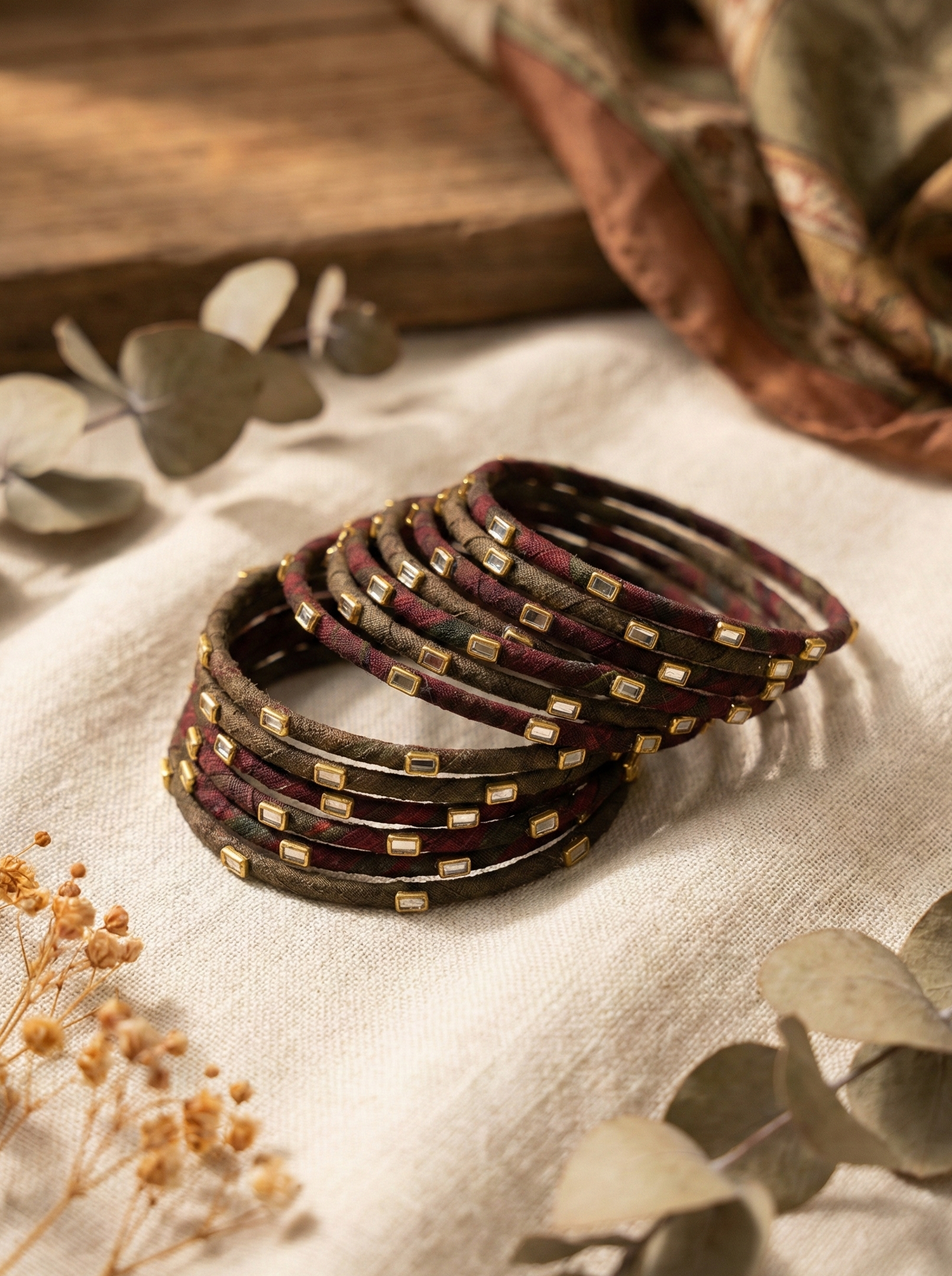 Ethnic Bangle Set of 12 – hhb-26-111 – Humjoli Accessories